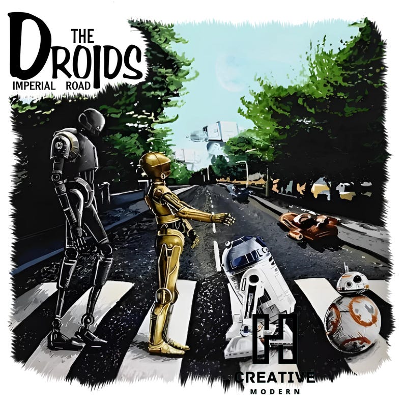 Vintage the Droid Imperial Walking Abbey Road Design, Disney Star Wars Day 2023 Pnd, Funny Star ...
