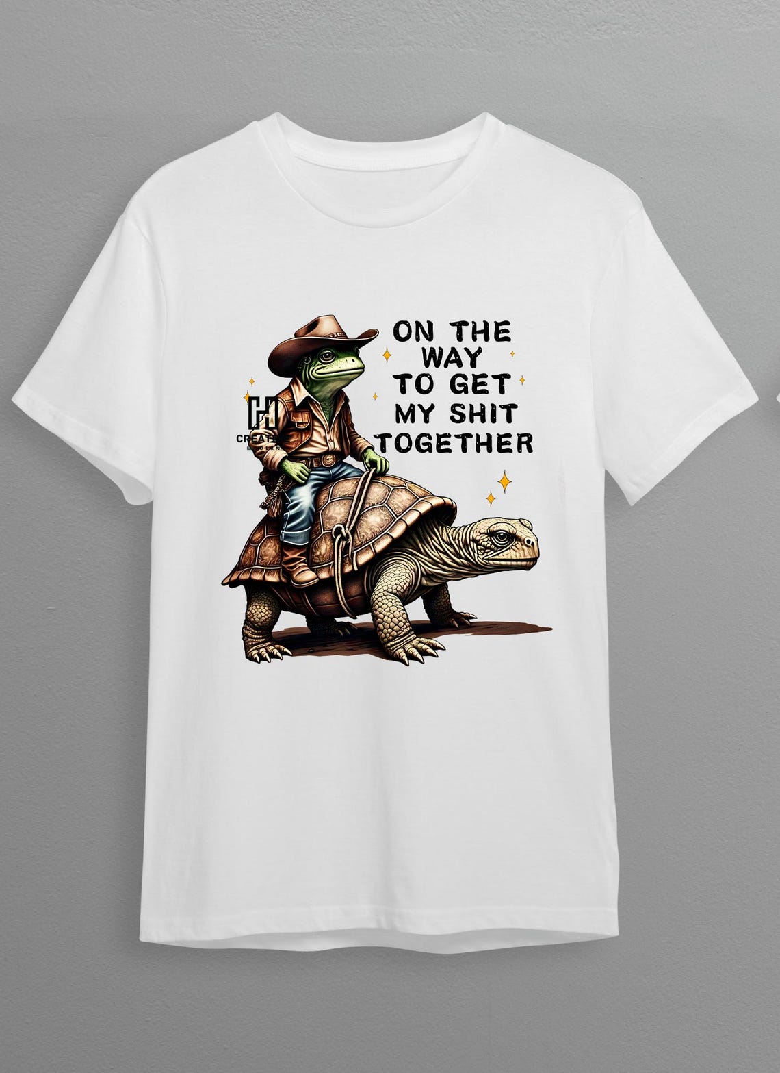 Funny Cowboy Frog Riding Tortoise PNG: Western Clipart (digital ...