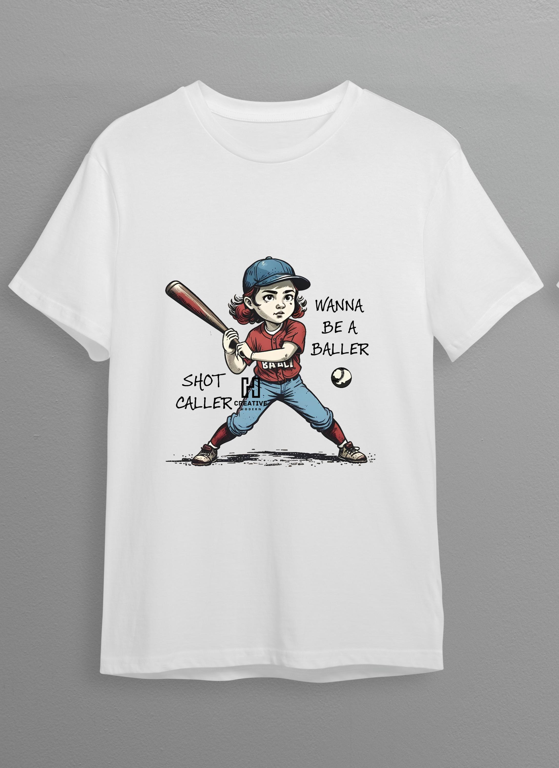 Wanna Be a Baller Shot Caller Png, Retro Baseball Player Shirt Design ...