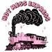 Hot Mess Express PNG, A Stylish Pink Vintage Train With Bold Smoke and ...