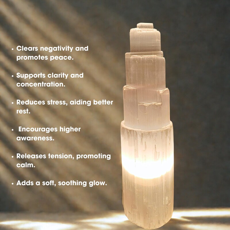 Selenite Lamp - Etsy