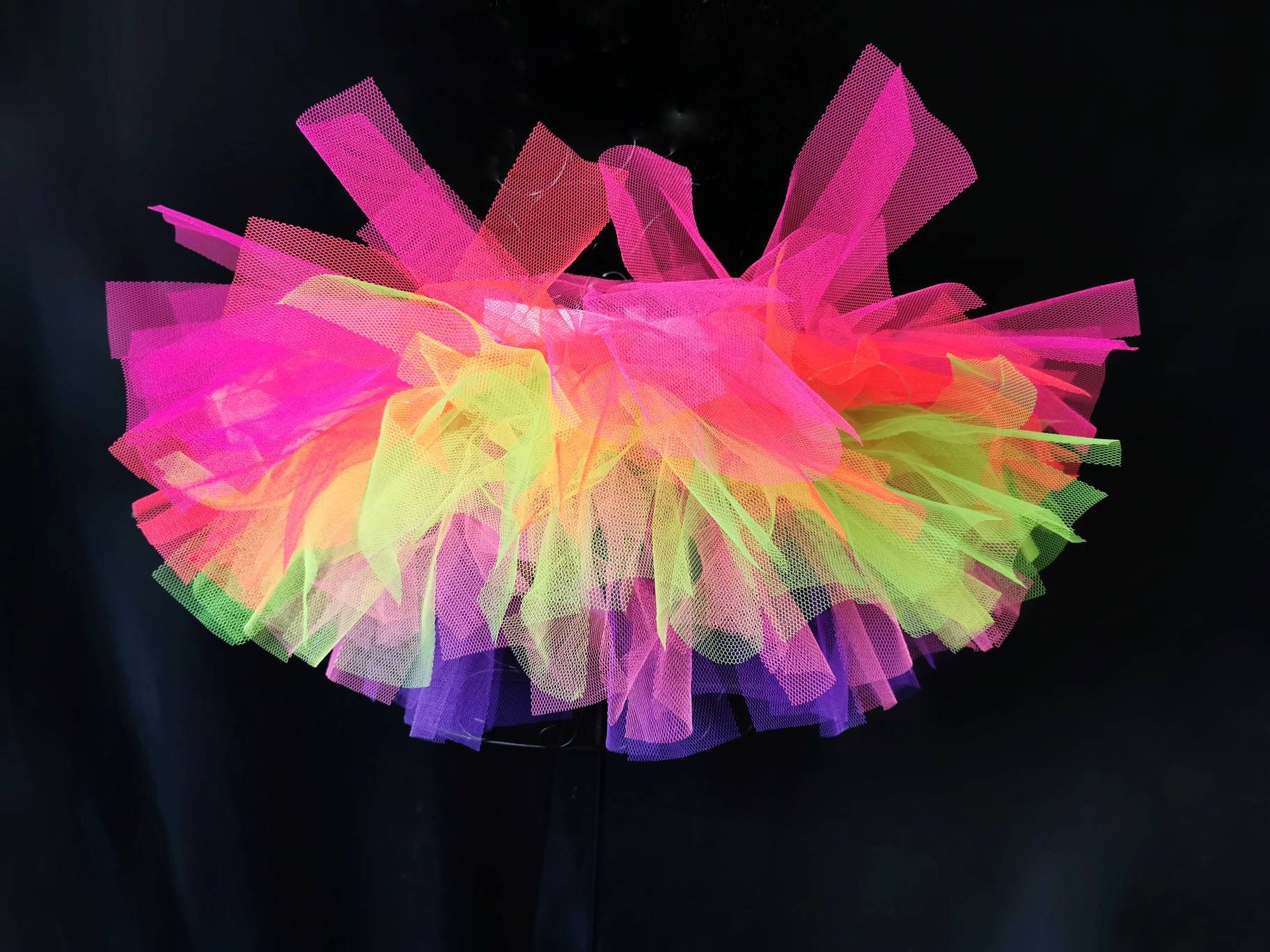 Neon Tutu Multi Colour Tutu Super Poofy Stick Out EDC Rave - Etsy UK