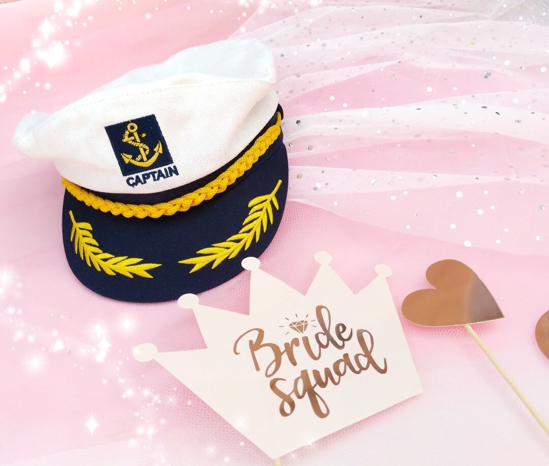Aye Aye Captain! Sailor Bride to Be Nautical Hen Party Captain Hat With ...