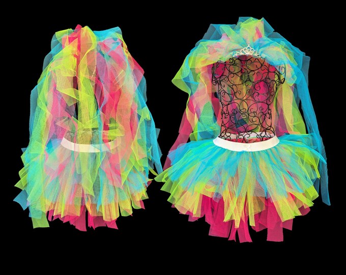 Neon Pink Tutu Skirt 80's Fancy Dress I Love T-shirt Set Leg Warmers ...