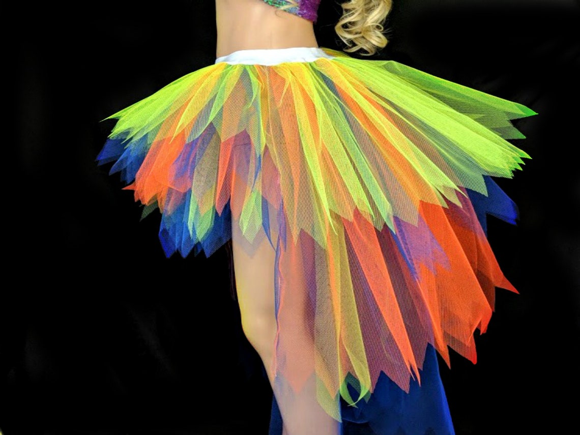 Multi Colour Neon Tutu With Longer Back Girls Neon Tutus - Etsy UK