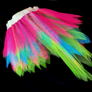 Multi Colour Neon Tutu With Longer Back - Hen Party Neon Tutus Adult ...
