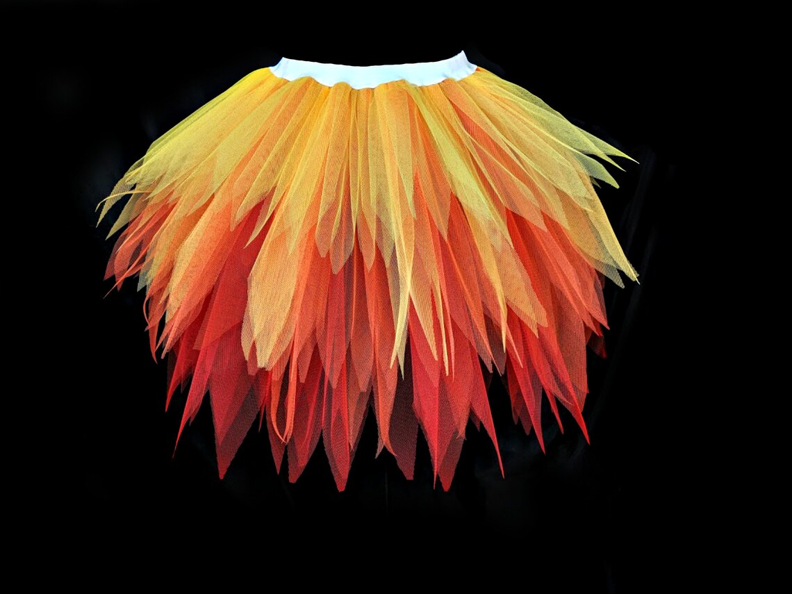 Girls Fire Tutu With Longer Back Halloween Tutu Devil - Etsy