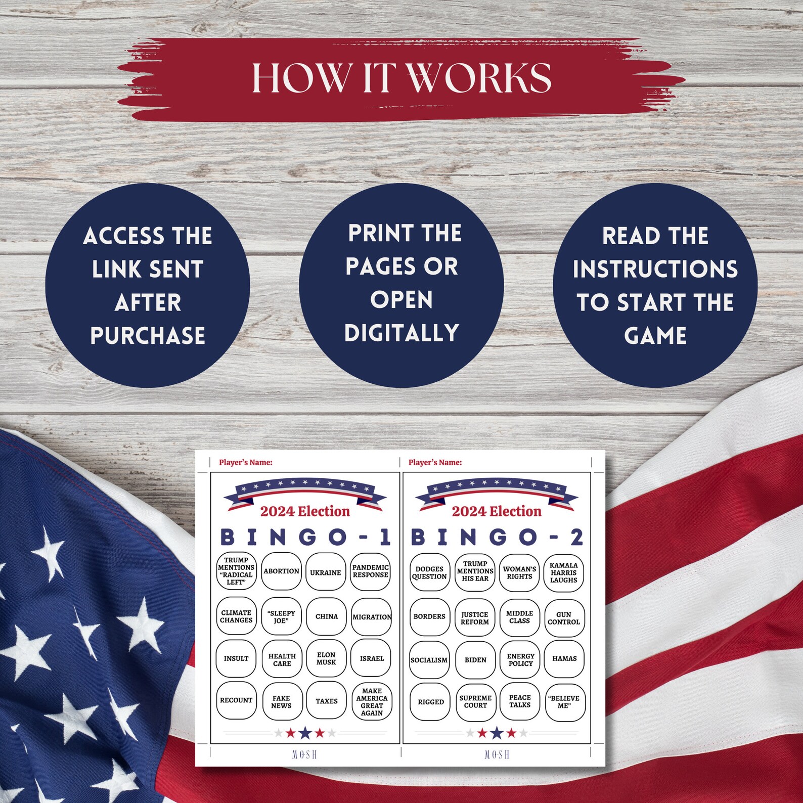 2024 Election Night Bingo Game, Trump Vs. Harris, Printable Bingo Cards ...