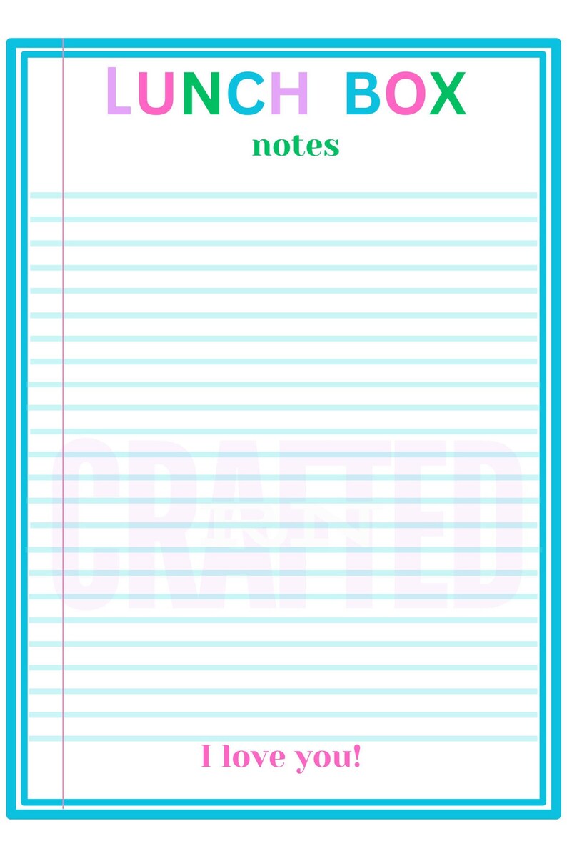 Digital Download Heartwarming Lunch Box Letters Encouraging Messages ...