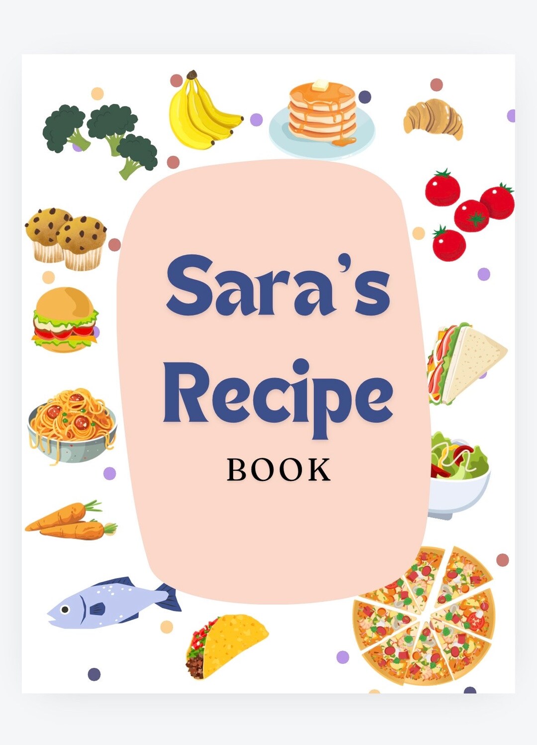 Colorful Recipe Cookbook Template Digital Download - Etsy