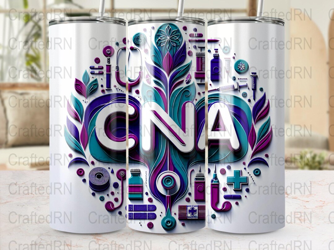 CNA 20 Oz Skinny Tumbler Wrap, Digital Download, PNG for Commercial Use ...