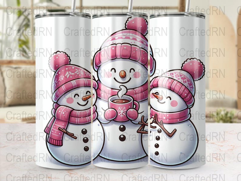 Snowman Family Christmas Art Digital Download, Winter Holiday Snowmen ...