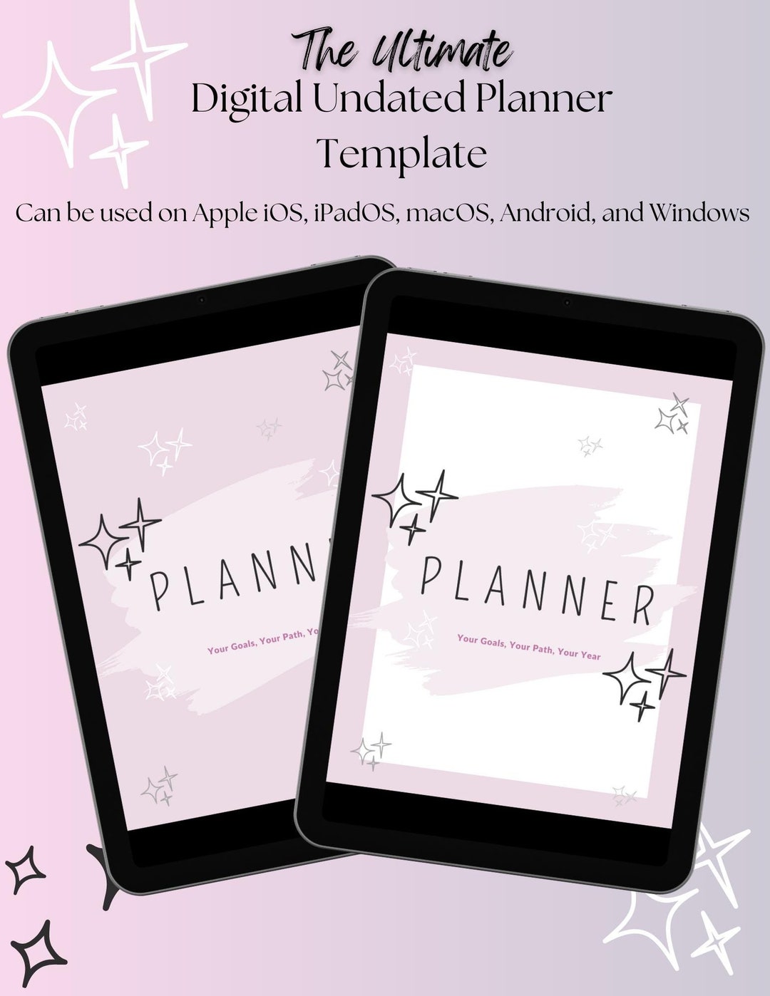 Pink Planner Template - Etsy