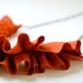 Linen Ruffle Necklace in Paprika. - Etsy