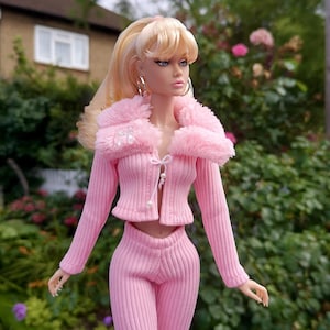 1:6 12" Fashion Dolls /integrity Toys FR Dolls 60's Pink Cardigan and ...