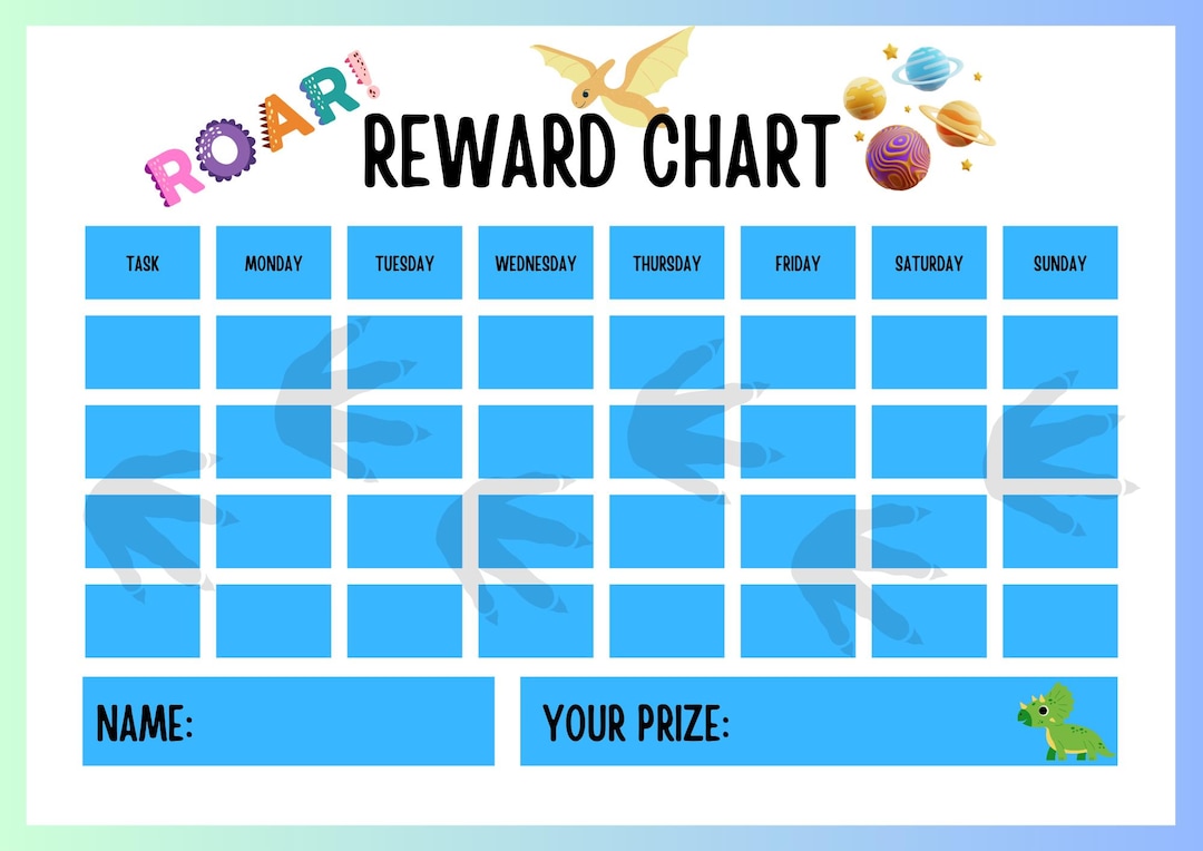 Boys Printable Kids Reward Charts - Etsy