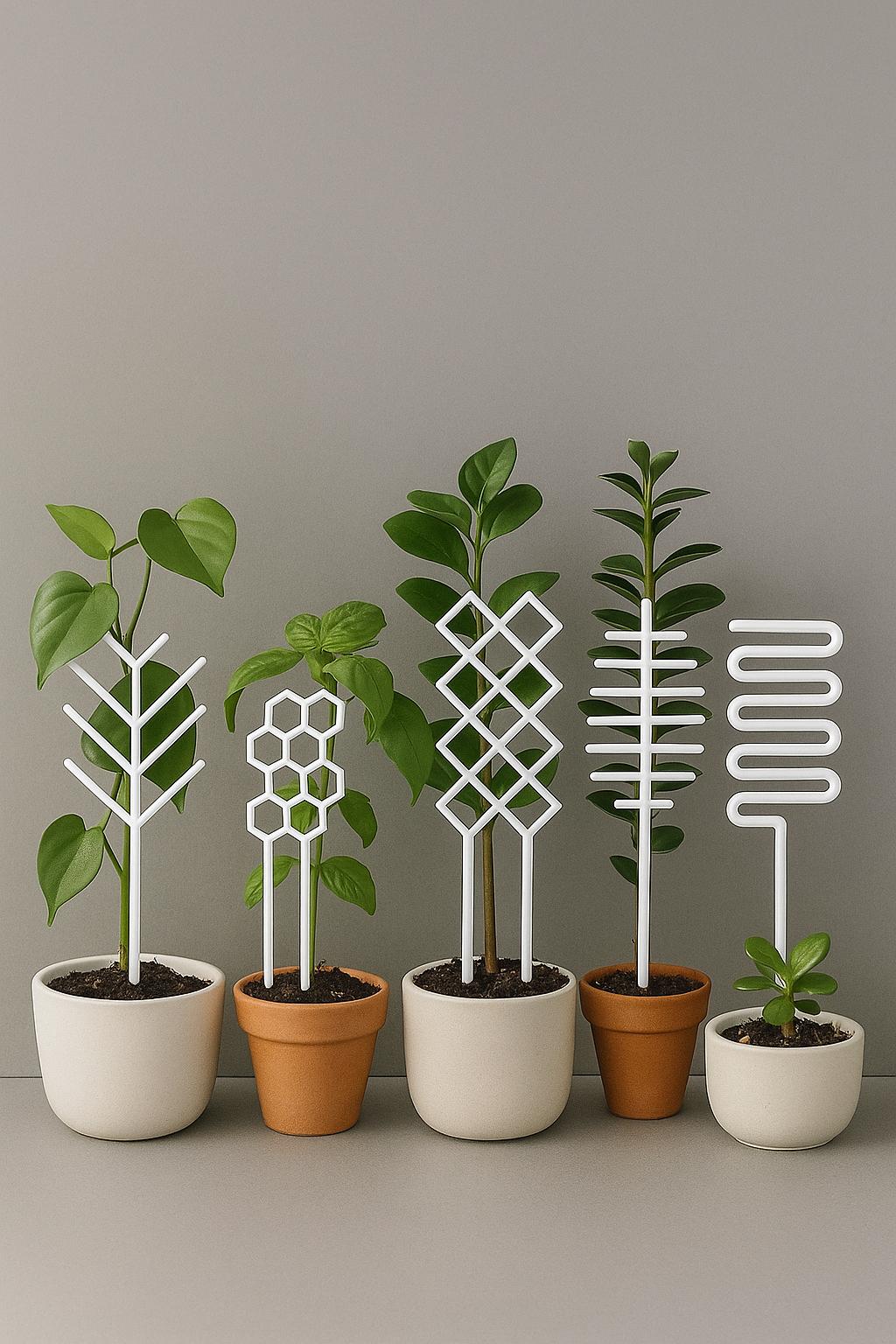 Modern Plant Support Set STL Files – 3D Printed Geometric Stakes ...
