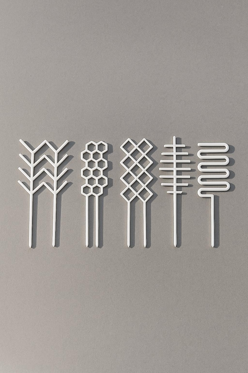Modern Plant Support Set STL Files – 3D Printed Geometric Stakes ...
