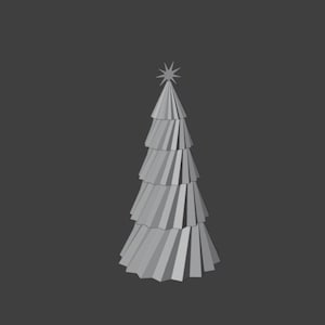 Modern Christmas Tree STL File – Geometric Festive Tabletop Decoration ...