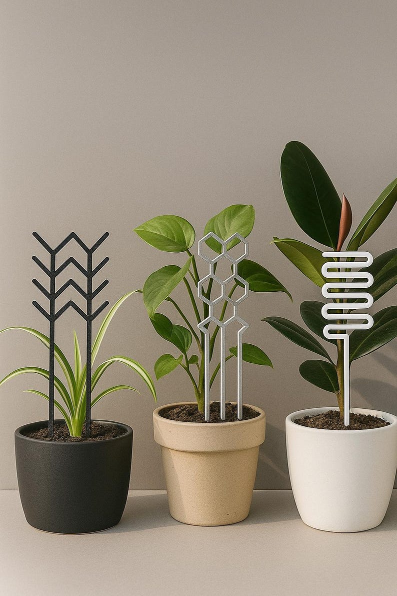 Modern Plant Support Set STL Files – 3D Printed Geometric Stakes ...