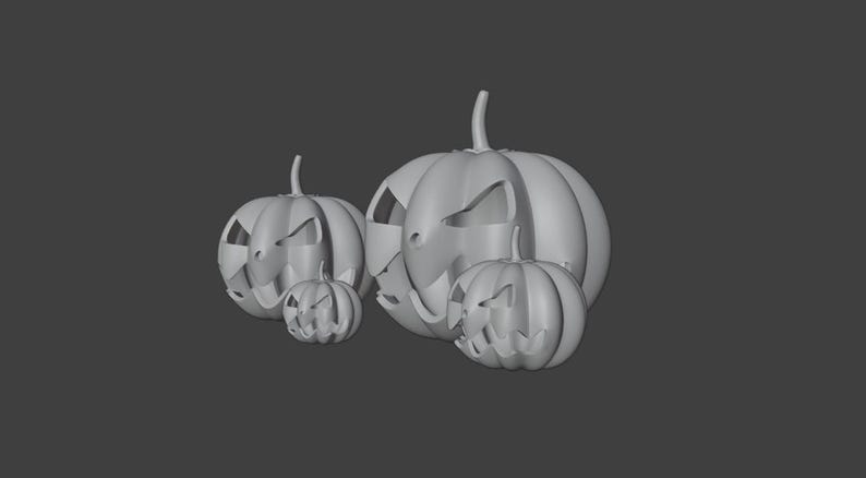 3D Halloween Pumpkin STL File: 3D Printing Model (digital Download) - Etsy