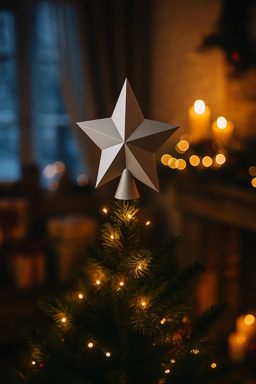3D Printed Star Christmas Tree Topper STL File (digital File) - Etsy