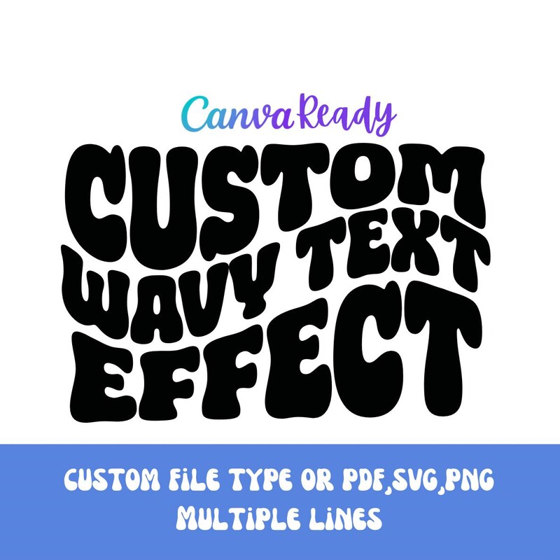 Wavy Text Canva Template - Etsy