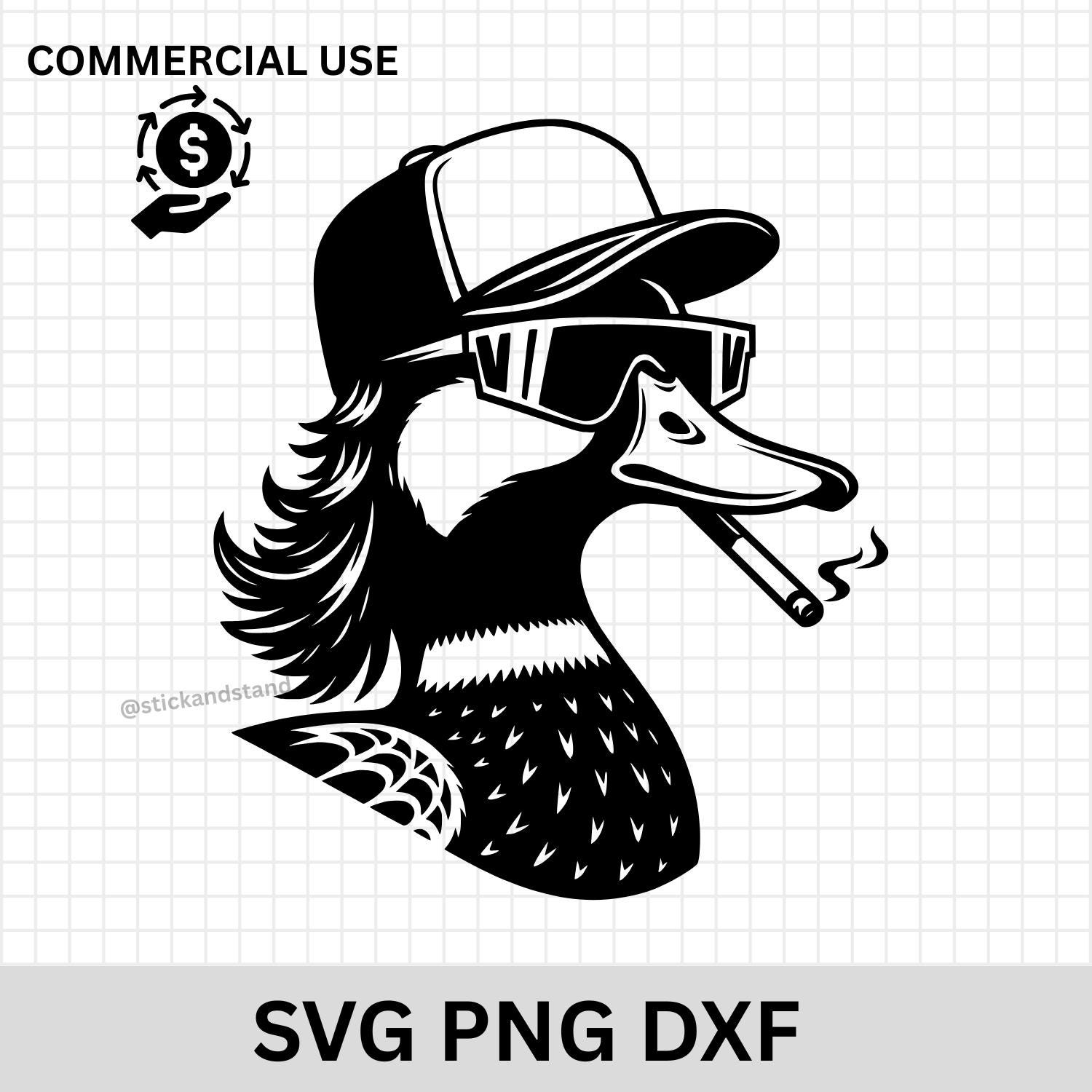 Mallard Duck Mullet Trucker Hat SVG PNG DXF | Digital File for ...