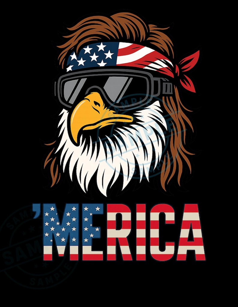 Merica Mullet Eagle PNG – Patriotic 4th of July Design - Etsy