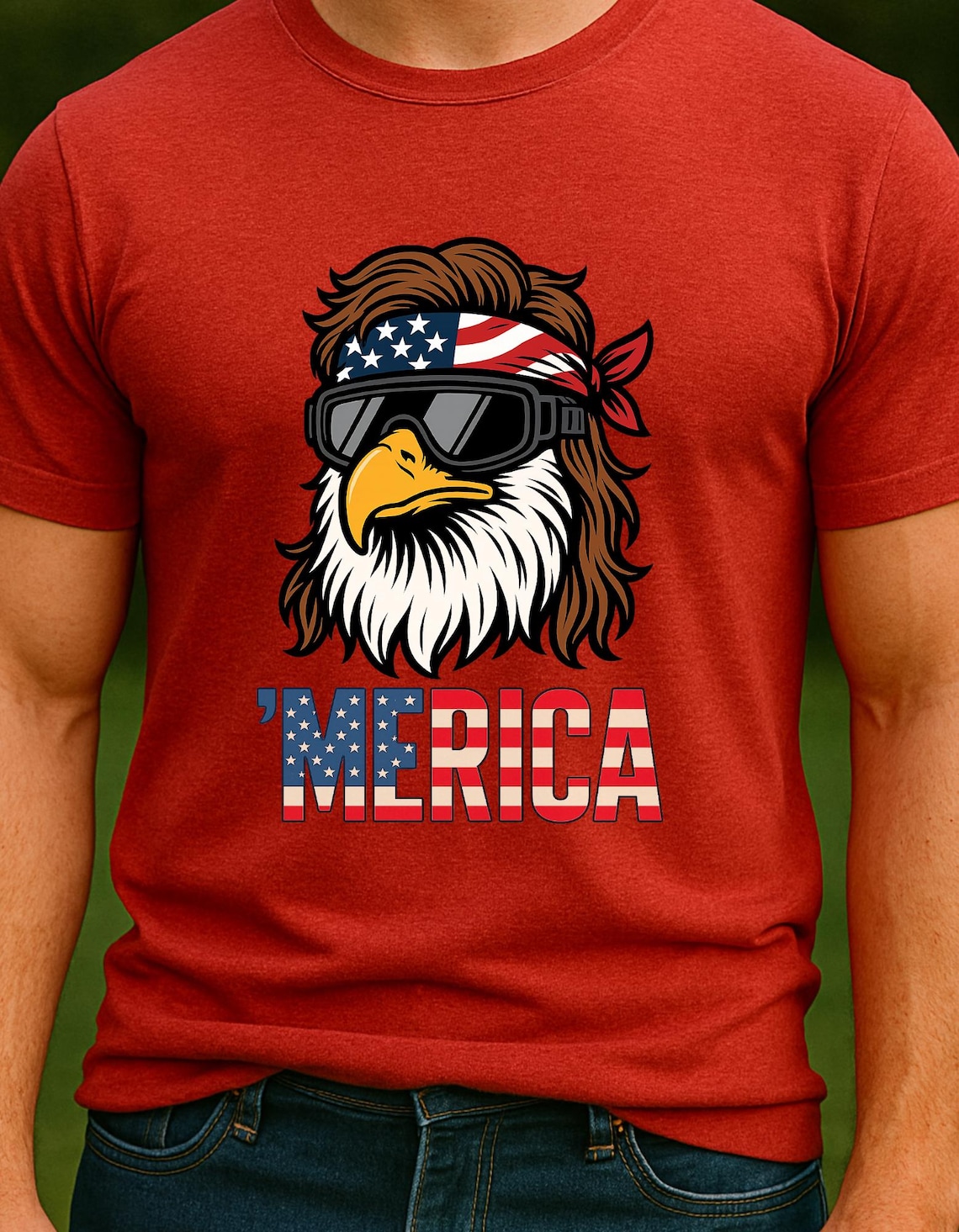 Merica Mullet Eagle PNG – Patriotic 4th of July Design - Etsy