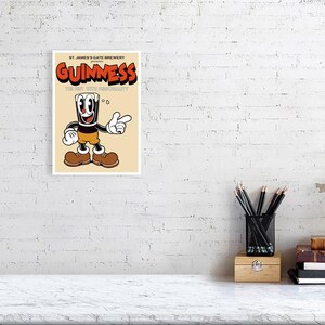 The Pint With Personality - 1930s Cartoon Style Guinness Print ...