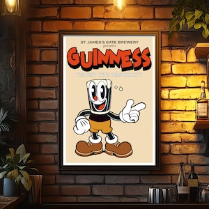 The Pint With Personality - 1930s Cartoon Style Guinness Print ...
