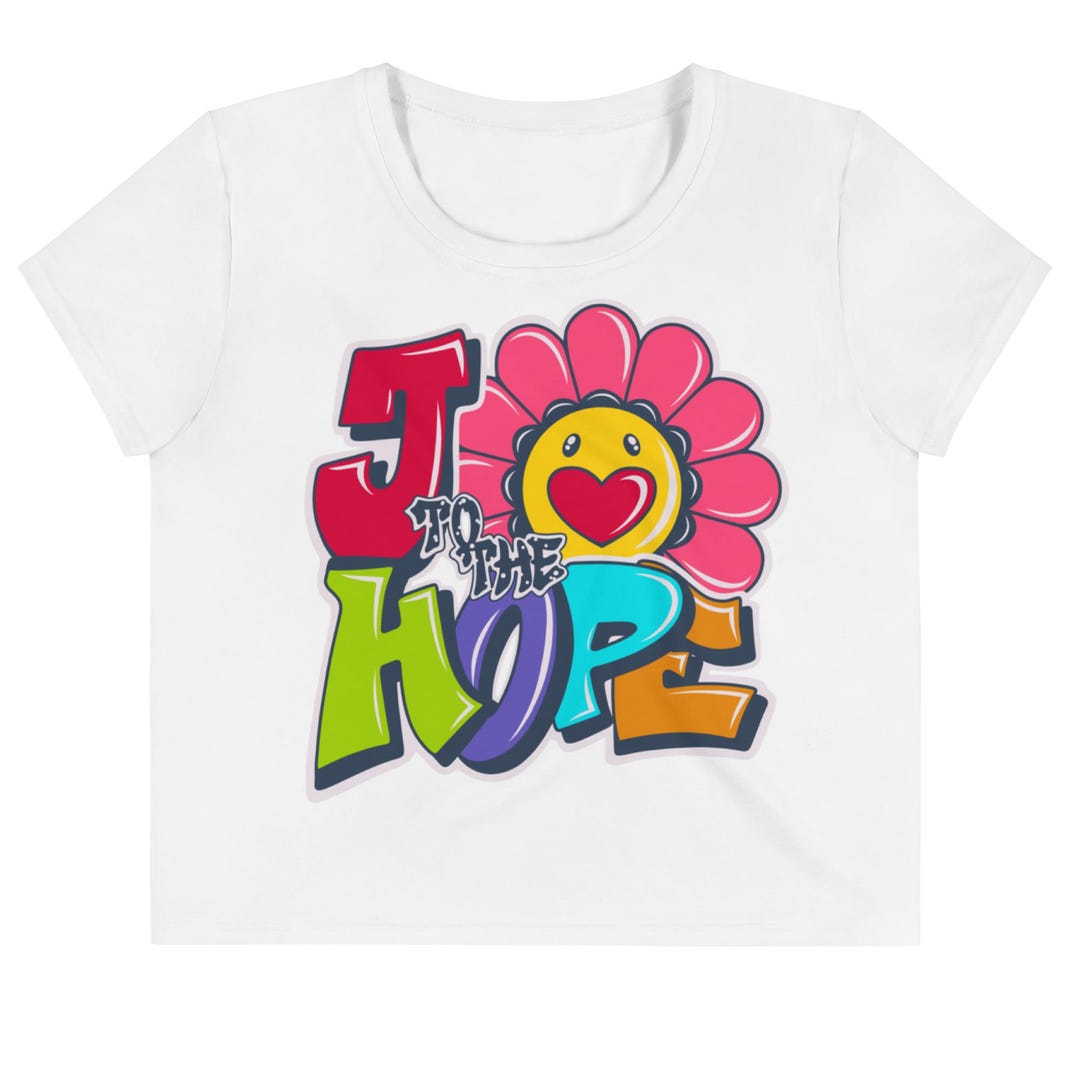 J to the Hope World Crop Tee - White - Etsy