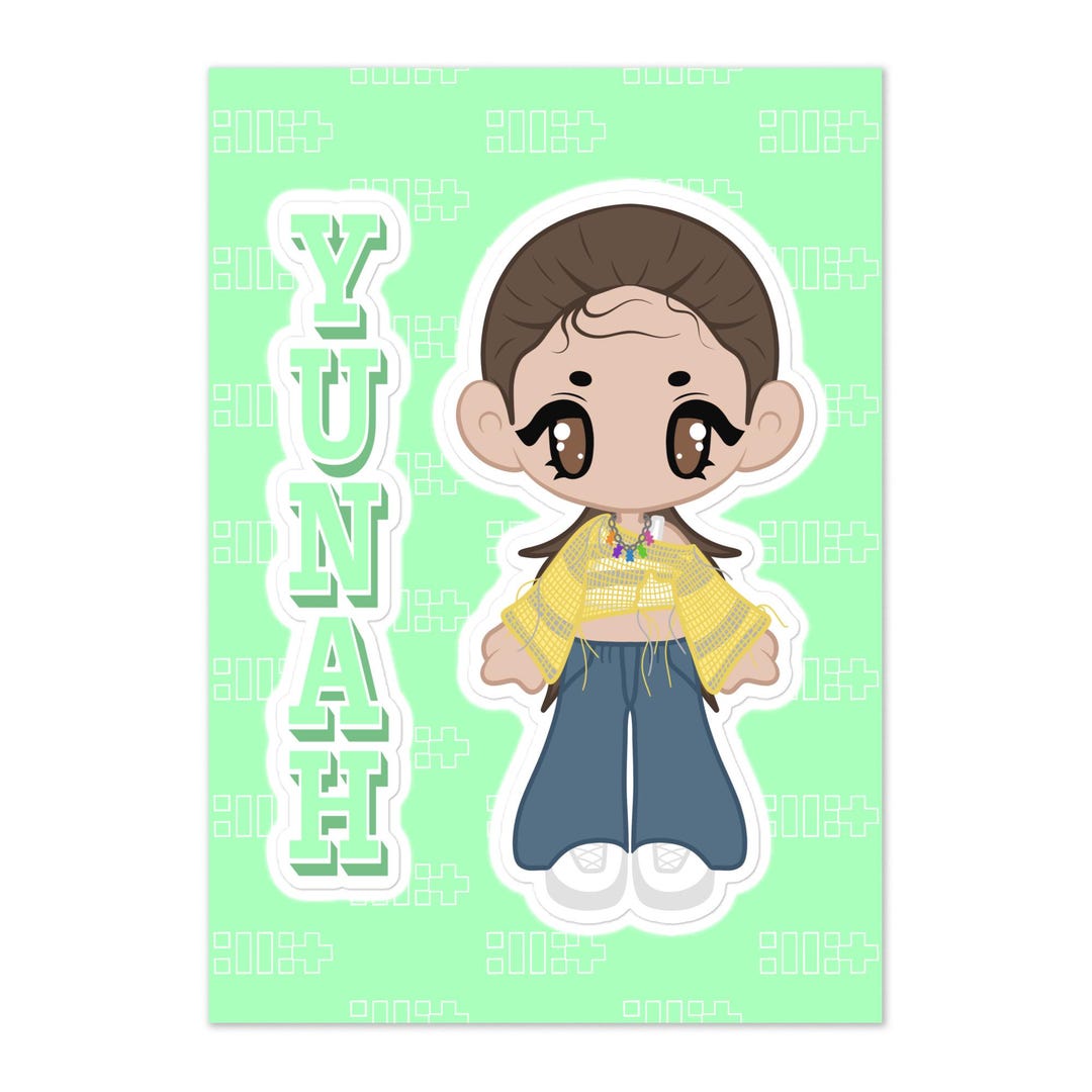 ILLIT Yunah "tick-tack" Sticker Sheet - Etsy
