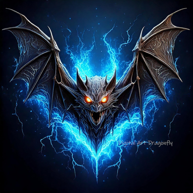 Bat Digital Art Instant Digital Download. Perfect for Clipart. Card ...