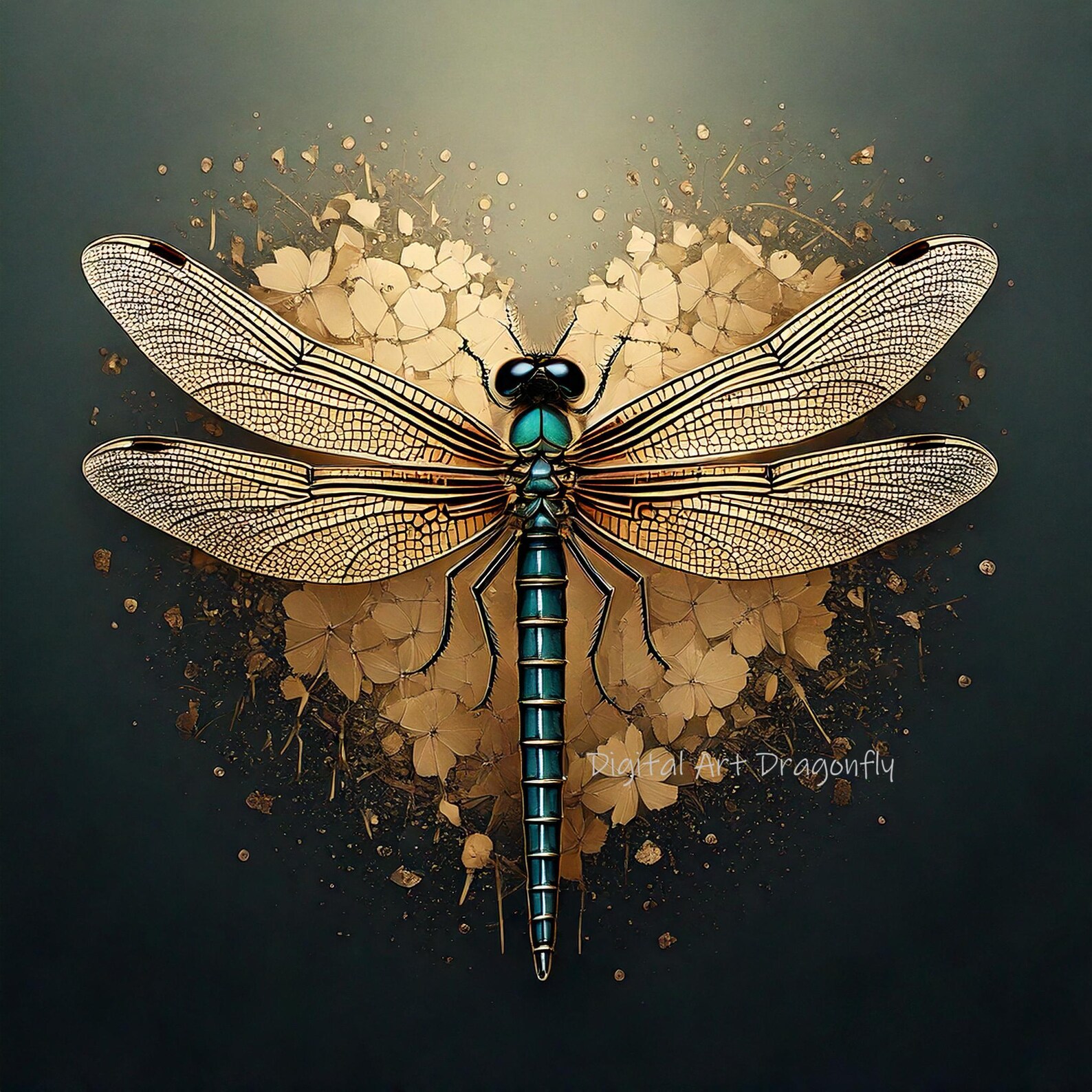 Digital Art Dragonfly Instant Digital Download. Perfect for Clipart ...