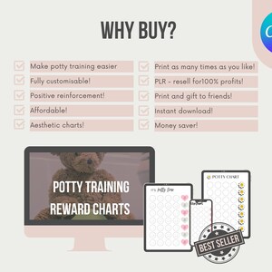 Potty Training Chart Set | Digital Download | PLR | Charts for Toddlers ...