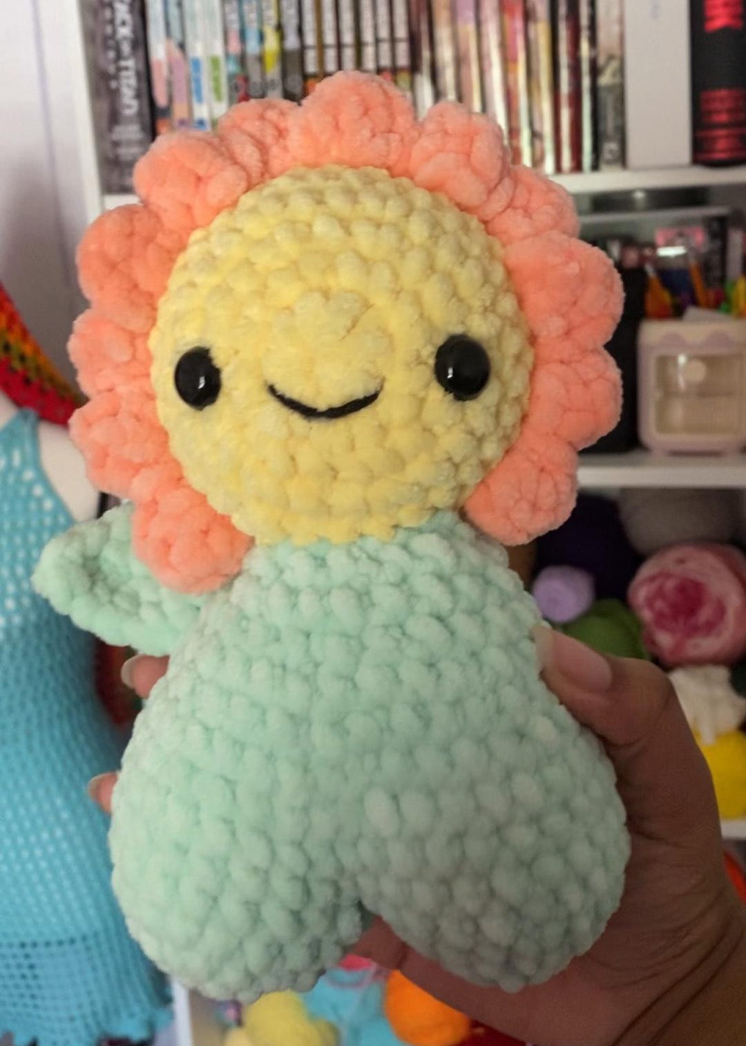 Crochet Flower Buddy Crochet Plushie Amigurumi Flower Buddy - Etsy