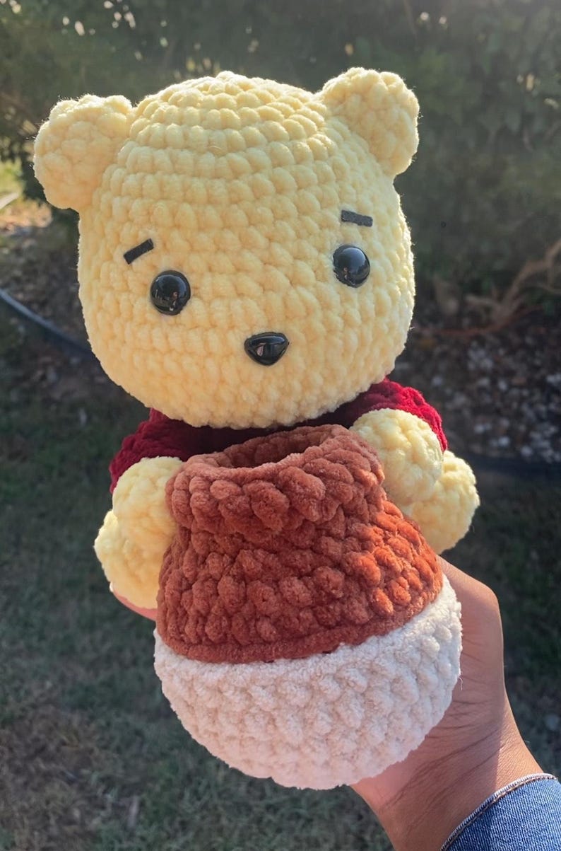 Crochet Winnie the Pooh Crochet Plushie Amigurumi Winnie - Etsy