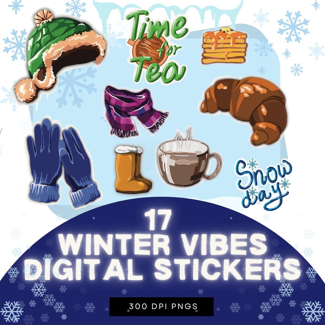 Mini Winter Wonderland Digital Sticker Pack. - Etsy