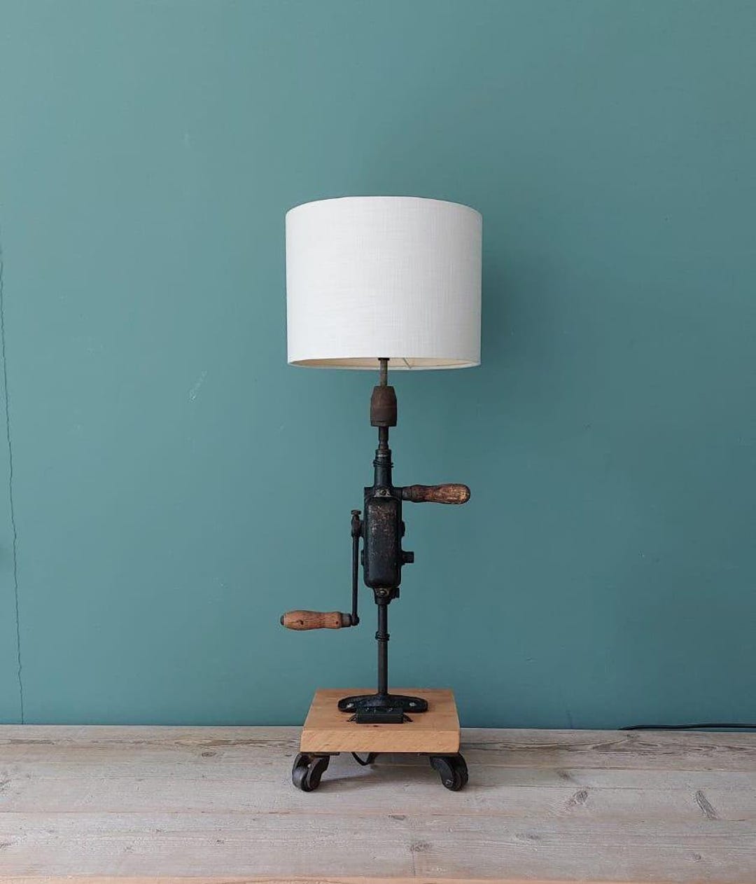 Drill Lamp, Lamp From Old Hand Drill, Vintage Lamp, Special Lamp, Cool ...