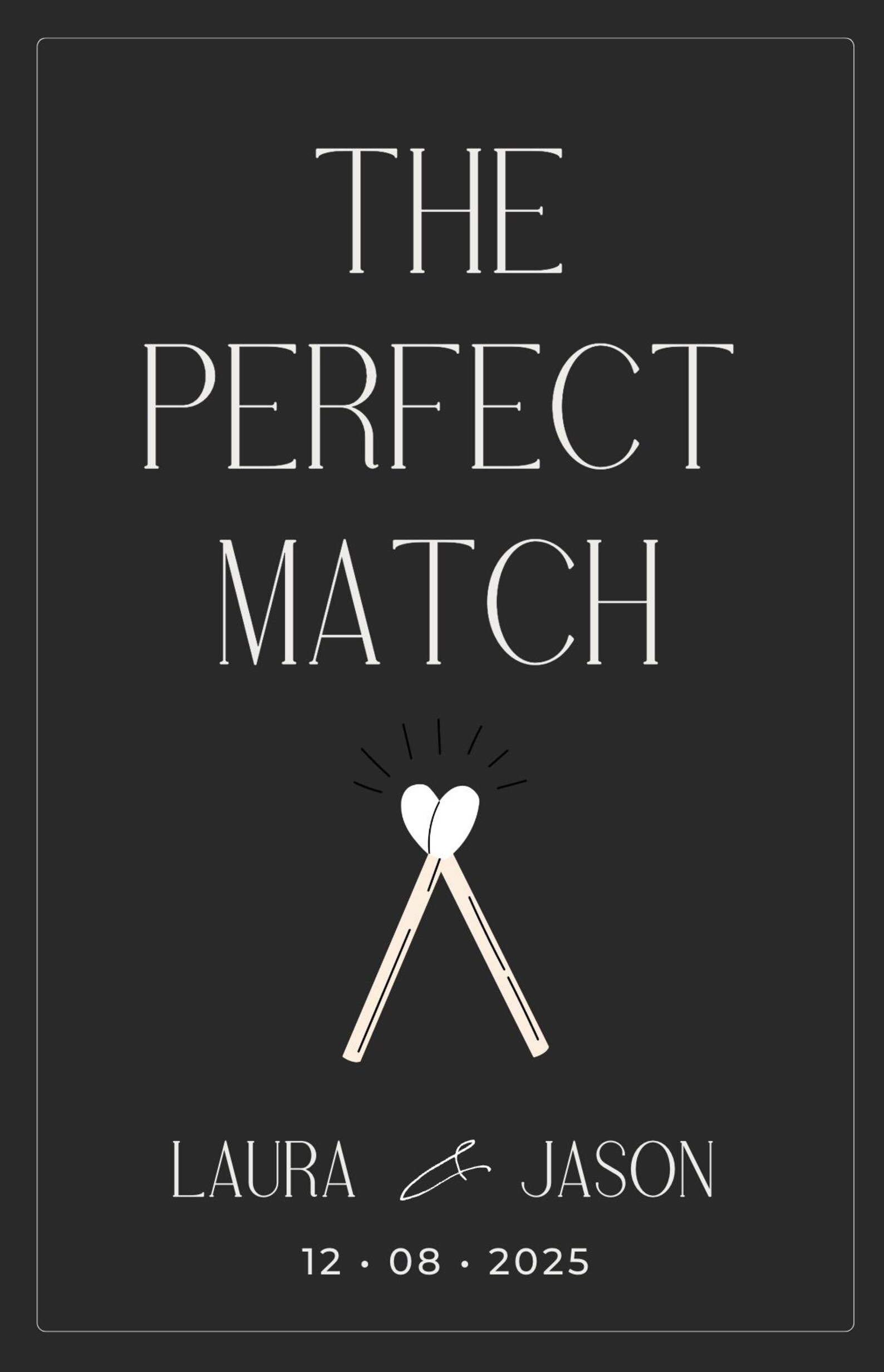 Perfect Match Matchbox Sticker, Wedding Favor Sticker, Wedding Favor ...