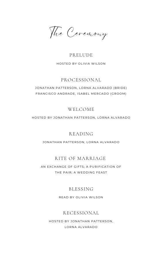 Custom Wedding Programs Printable Wedding Programs Digital Wedding ...