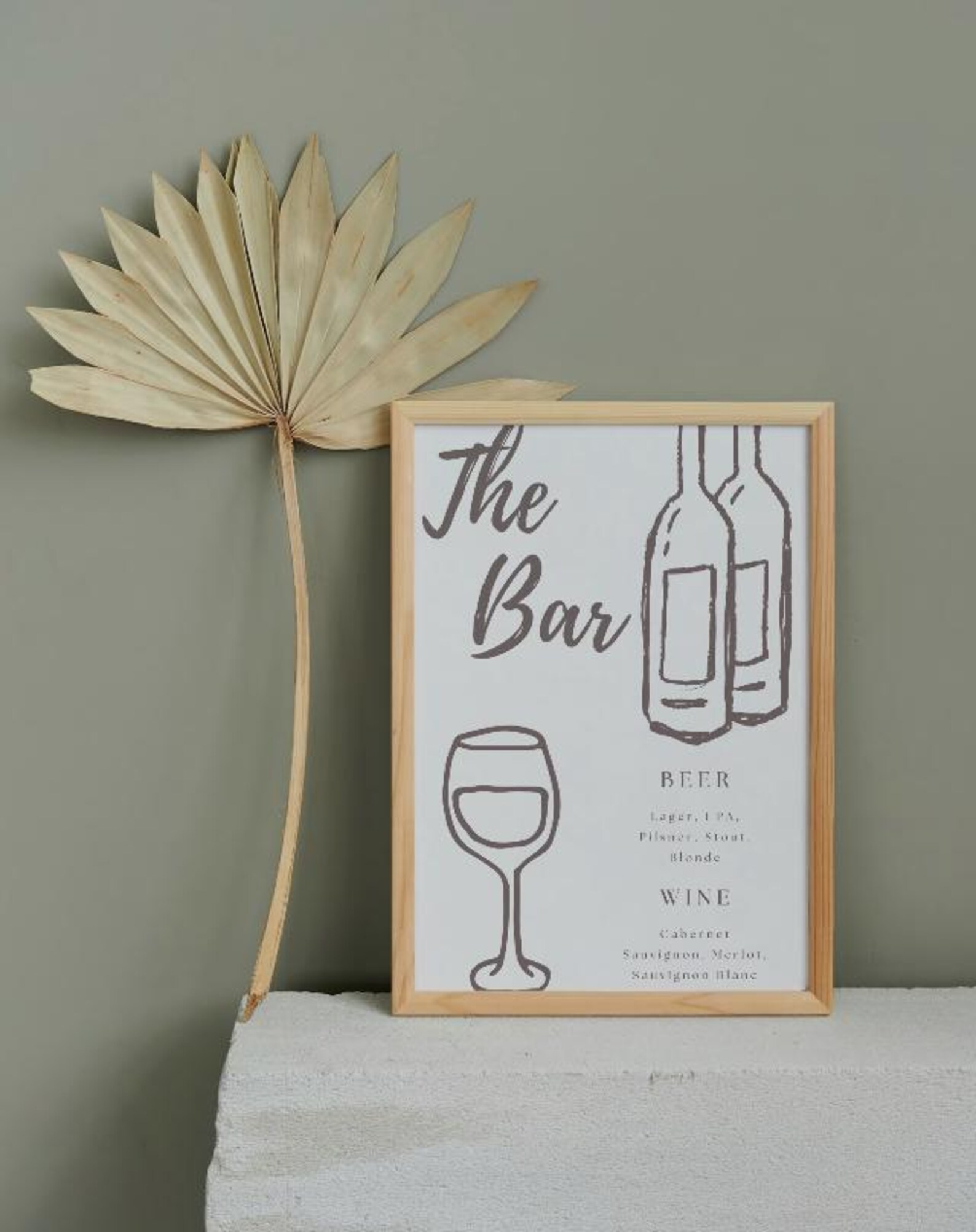 Doodle Bar Sign, Custom Bar Sign, Wedding Drink Menu, Personalized Bar ...