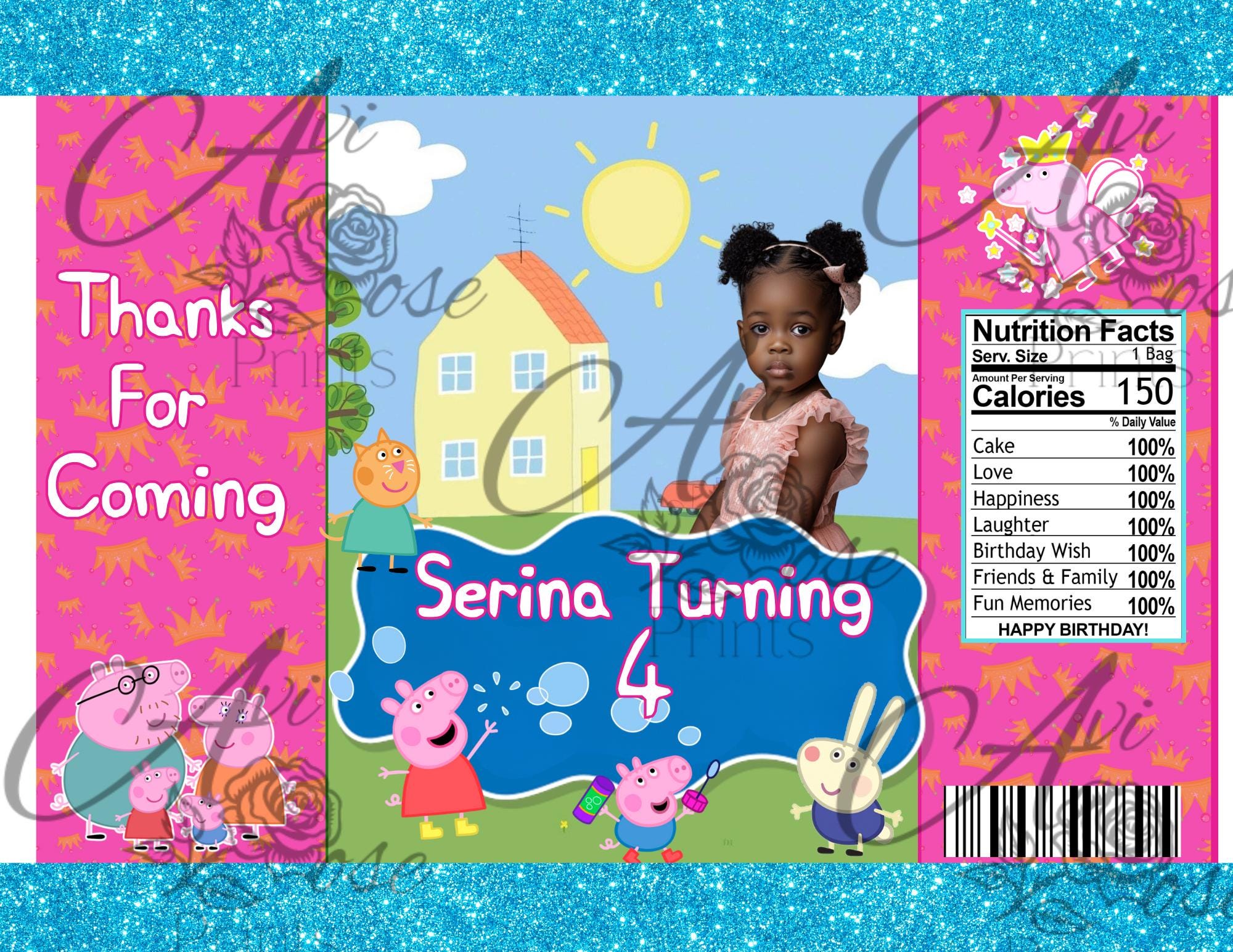 Peppa P' Party Favor Template Package - Etsy