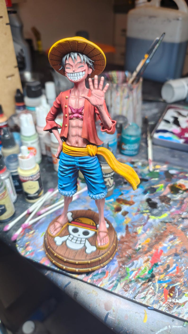 Luffy One Piece | Handpainted Figure - Etsy