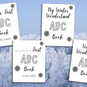 ABC Coloring Book Baby Shower Game, Winter Wonderland Alphabet, Baby ...