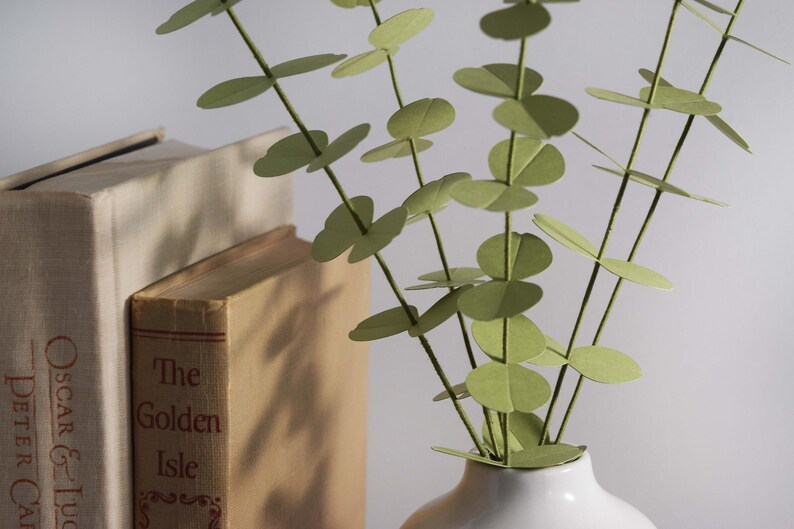 Eucalyptus Stem Paper Eucalyptus, Paper Flower, Paper Plant, Green ...