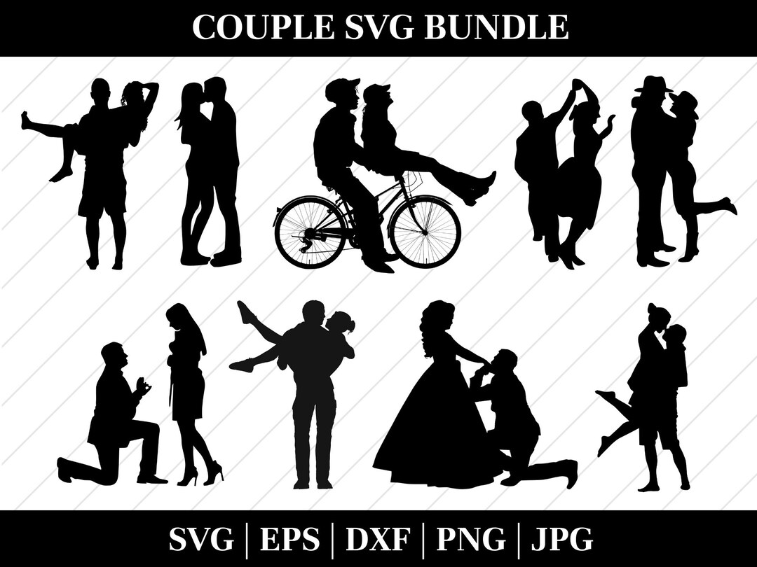 Couple SVG Bundle, Couple Png Bundle, Bride and Groom SVG, Couple ...