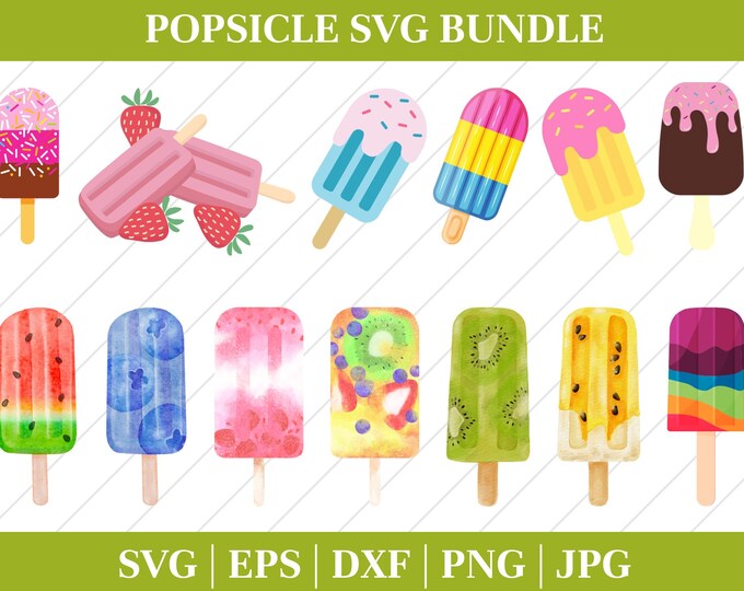Popsicles Clipart - Digital Clip Art - Popsicle - Personal and ...